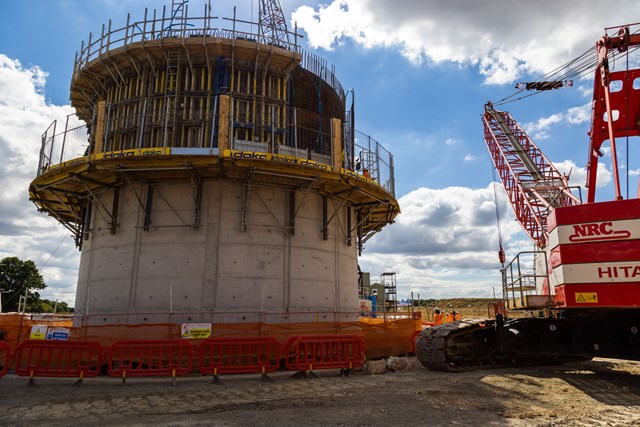 Formwork installation for Caisson Lift 8 at Chesham Road site Nov 2022