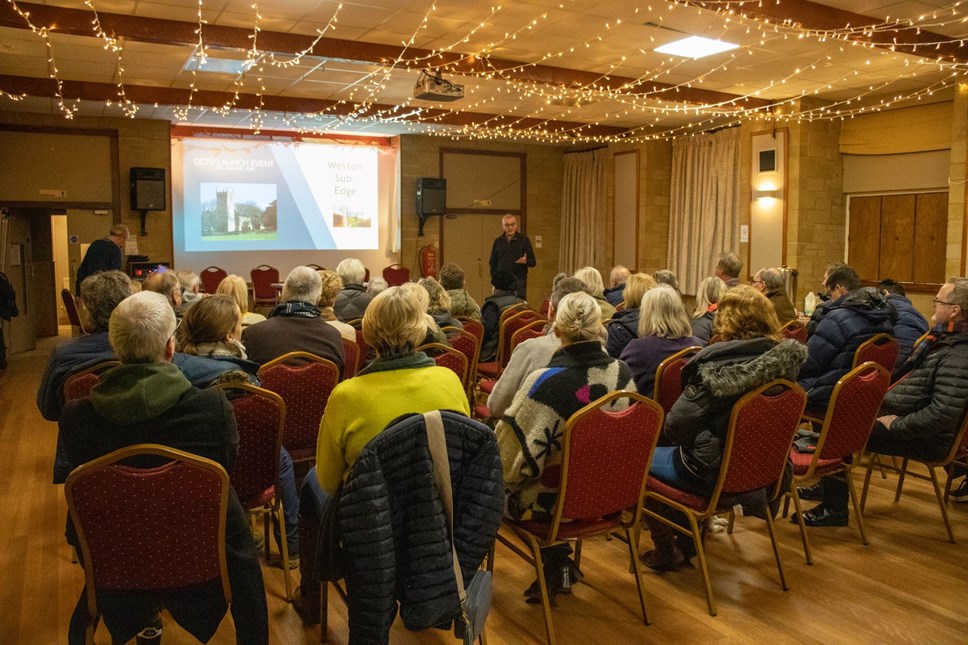Weston Sub Edge CCTV launch presentation | Cotswold District Council News