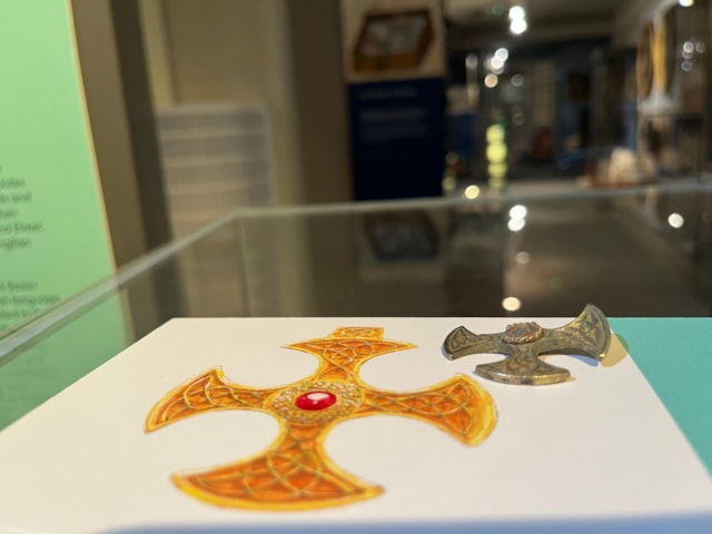 Saxon cross display