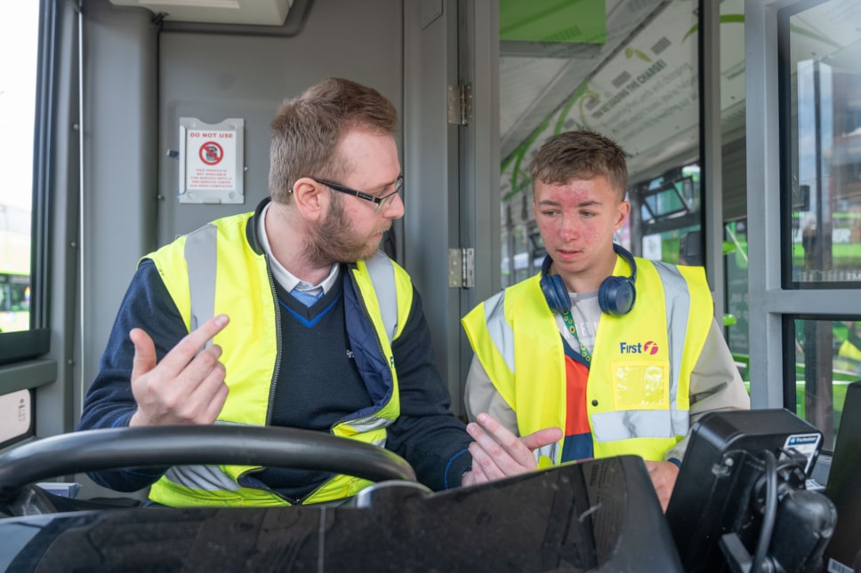 Harrison shown driver's cab by Jonny Hunt | First Bus UK News