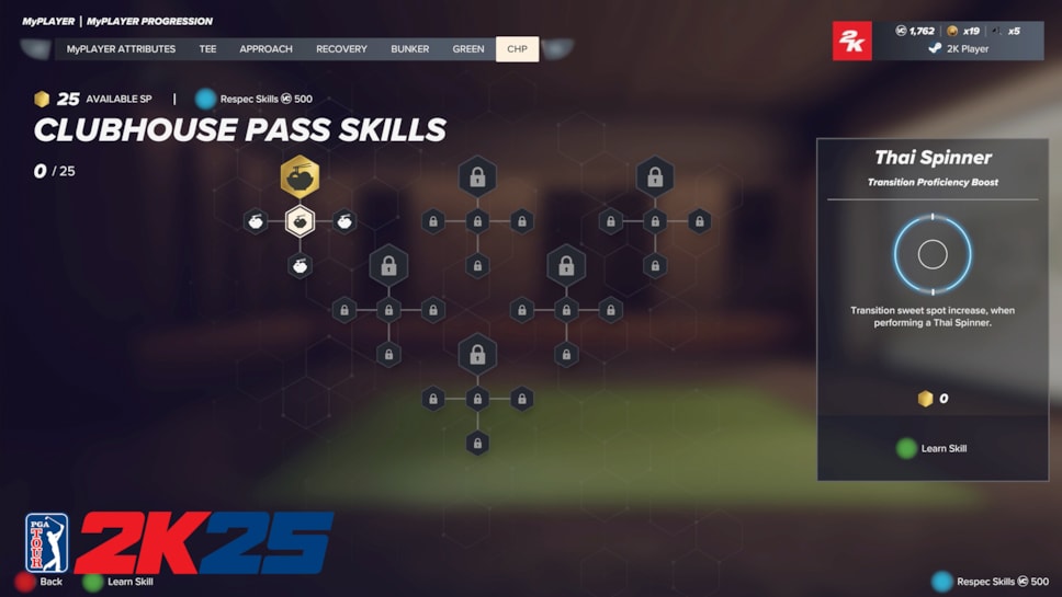 PGA TOUR 2K25 Clubhouse Pass Skill Tree | 2K Newsroom