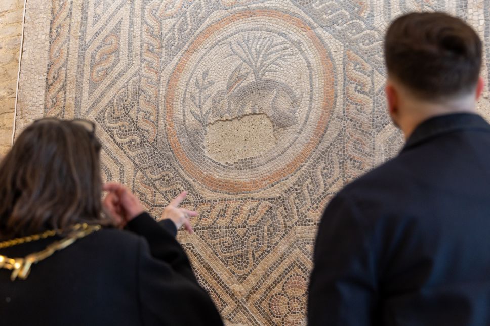 Corinium Museum fourth-century mosaic (Viewing Museum Mosaic) 2 ...