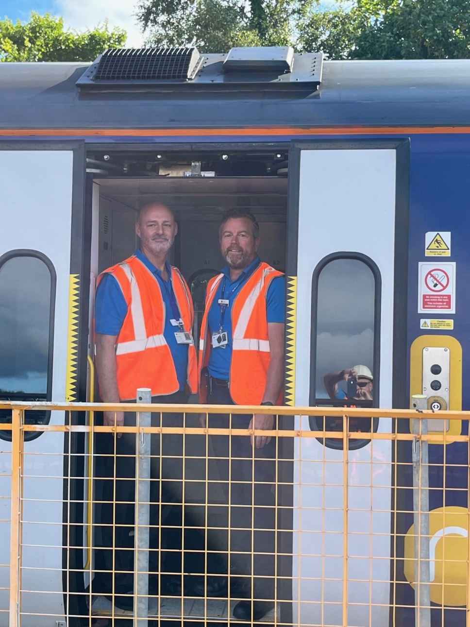 An image of driver team managers Martin Rodger and Mark Laverick ...