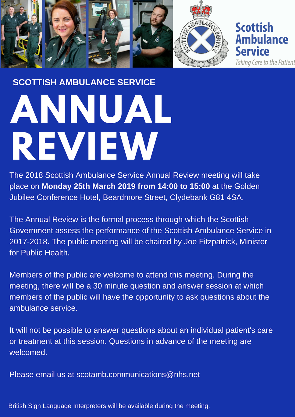 annual review poster-3 | Scottish Ambulance News