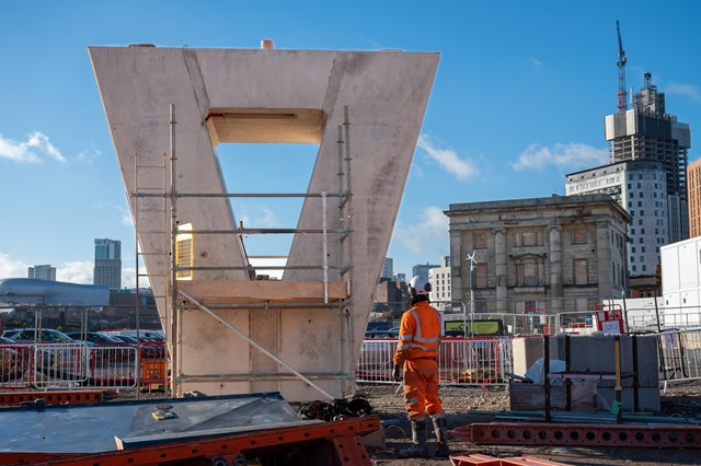 Giant Curzon 3 Viaduct pier in Birmingham
