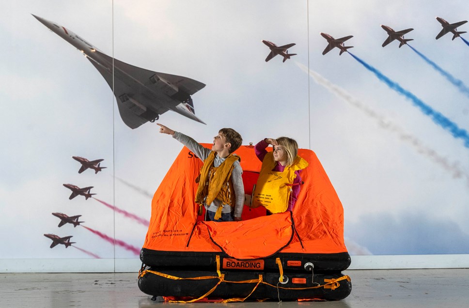 Lewis Morley and Amber Leslie test their sea survival skills at the ...