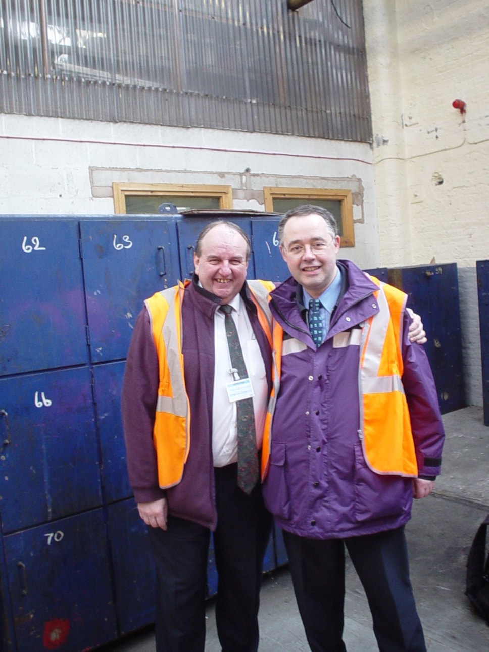 Don Coffey (right) during his training to become a driver ...