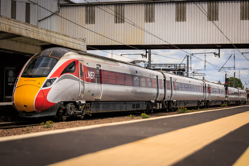 An LNER Azuma at Peterborough station, credit LNER (1) | LNER News