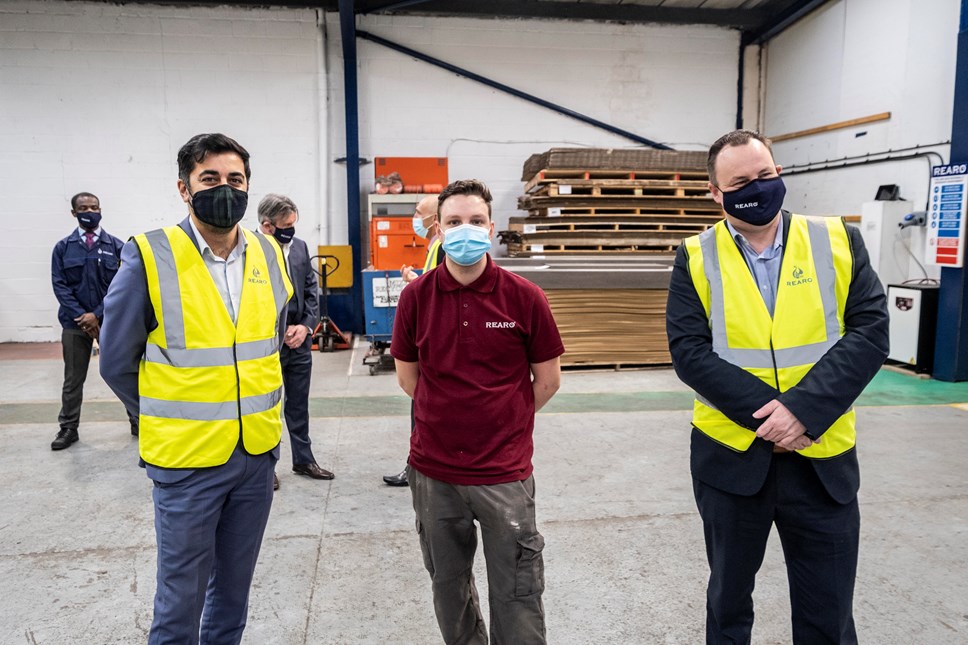 Humza Yousaf MSP, Sam Spiers, Chris Stephens MP | Scottish Enterprise Newsroom