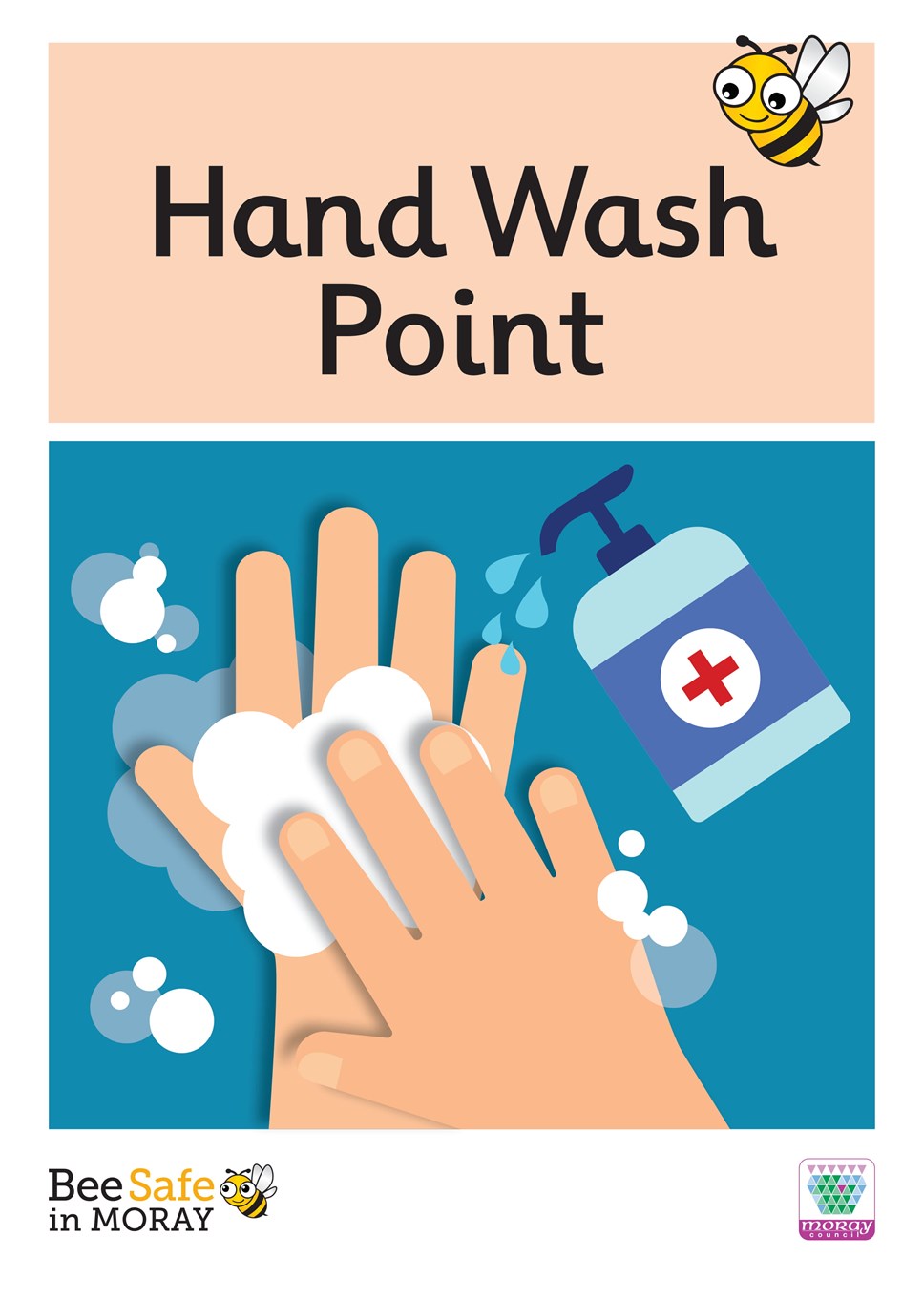 Bee Safe - hand wash point | Moray Council News