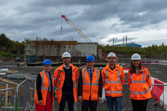 Graham Simpson MSP visits Ravenscraig bridge work Graham Simpson MSP visits Ravenscraig bridge work