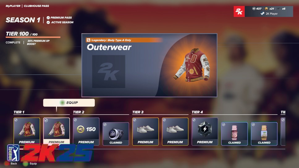 PGA TOUR 2K25 Clubhouse Pass Reward Track 1 | 2K Newsroom