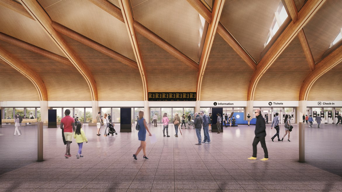 HS2 Interchange station interior view
