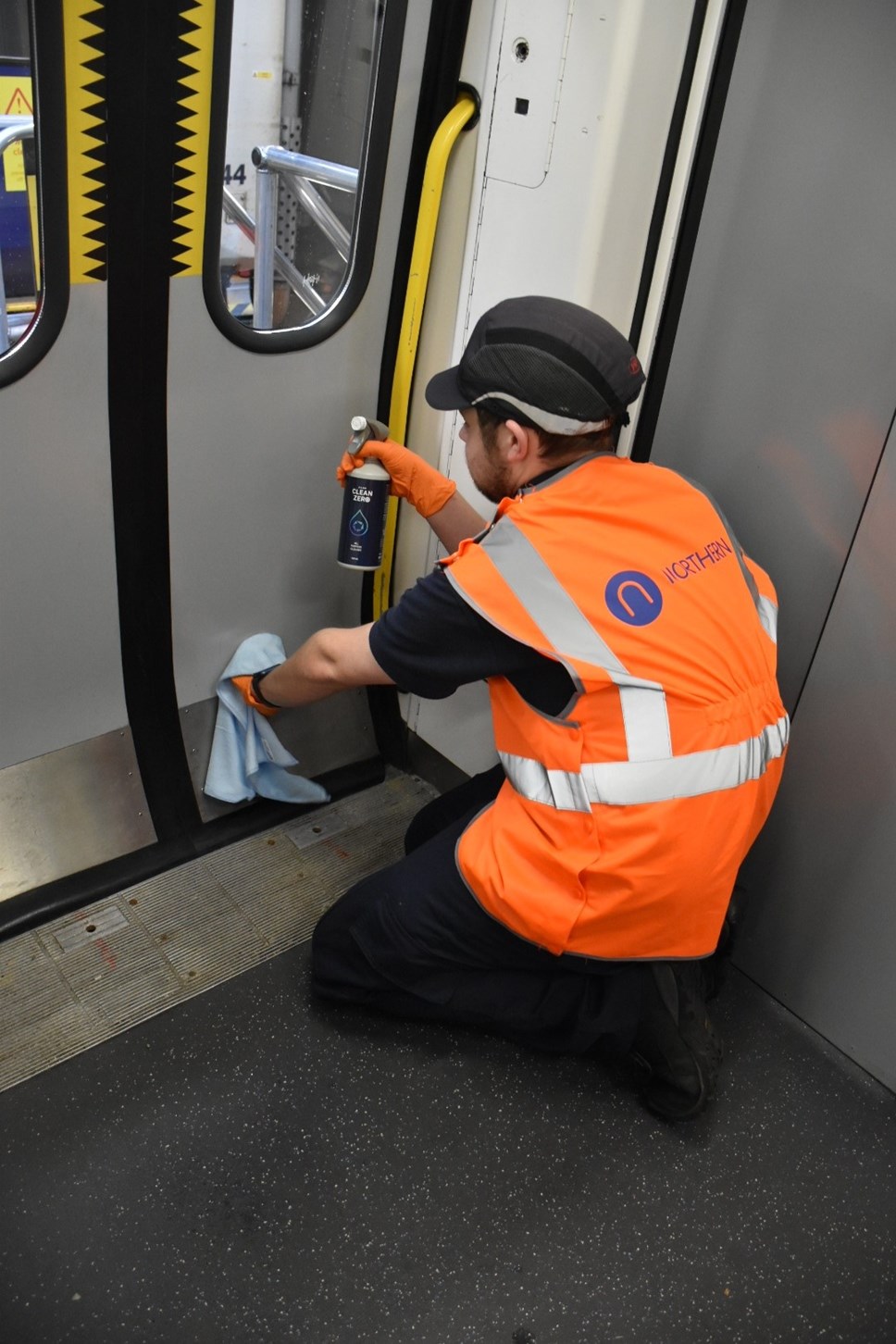 This image shows Clean Zero being used on a Northern Train | Northern News