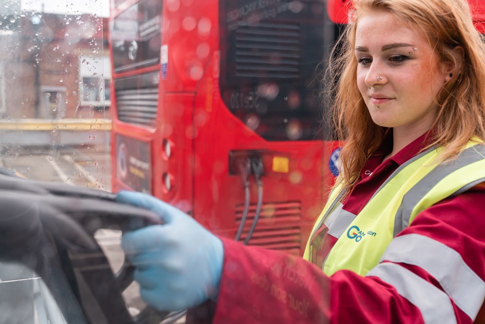 Go-Ahead London engineering apprentice plugs in electric bus | Go Ahead ...