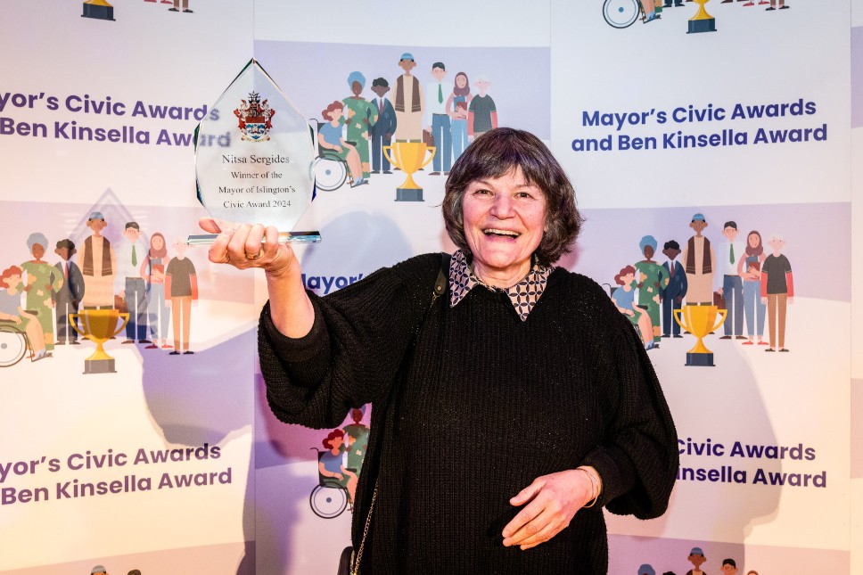 Mayor's Civic Awards 2024 - Nitsa Sergides | Islington Council News