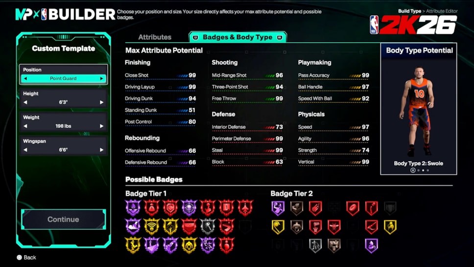 NBA 2K26 MyPLAYER Body Types | 2K Newsroom