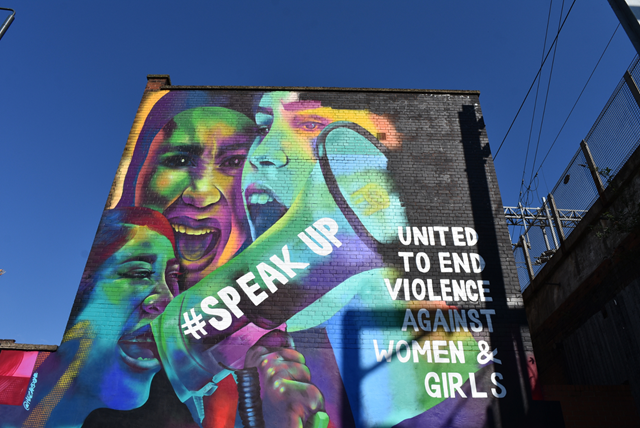 Striking new art mural sparks conversation about Violence Against Women ...