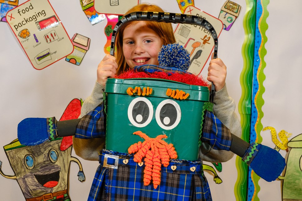 Sarah-Cate with Cairey the Caddy | East Ayrshire Council News