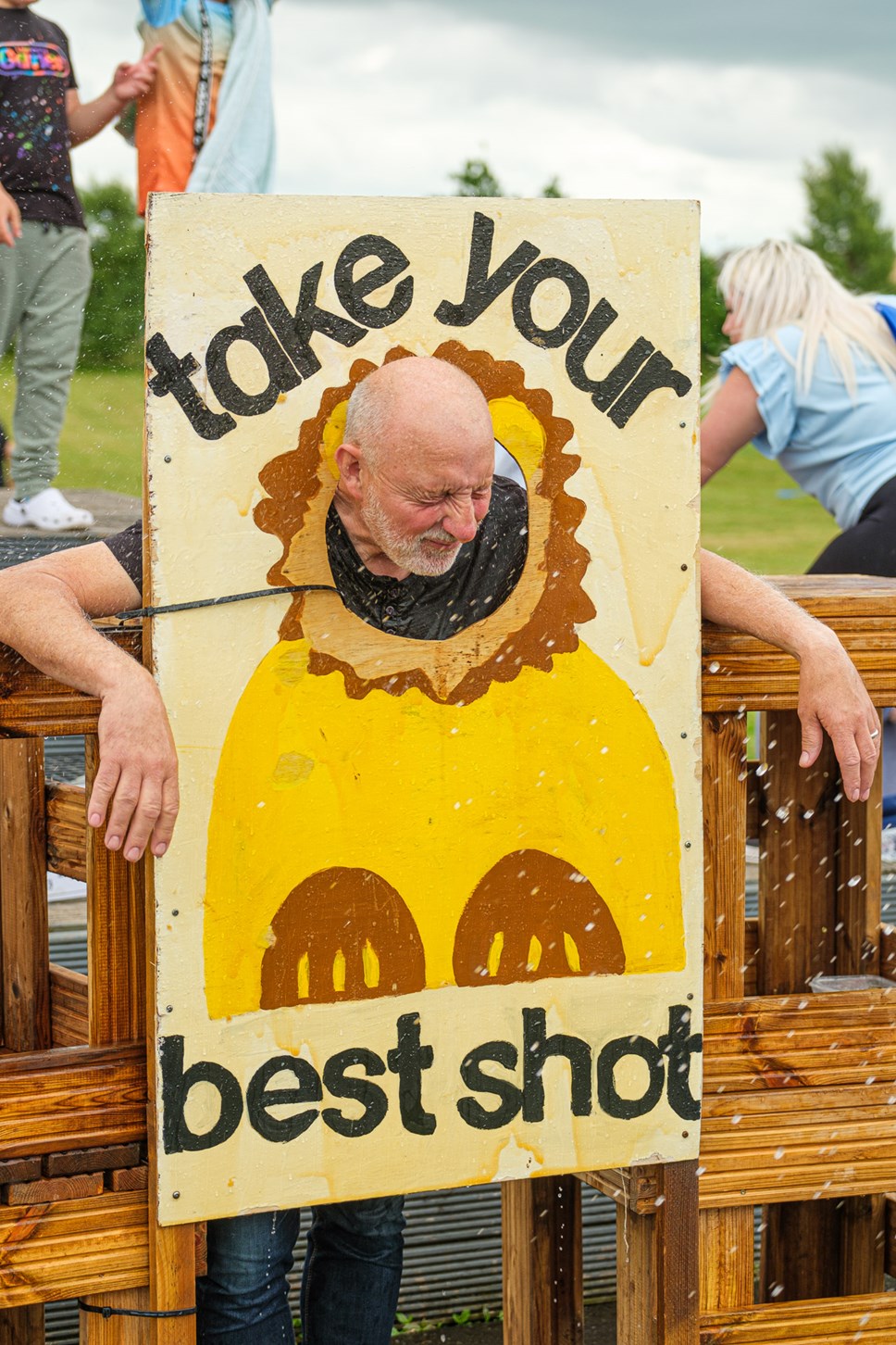 Janitor Robert gets soaked | East Ayrshire Council News