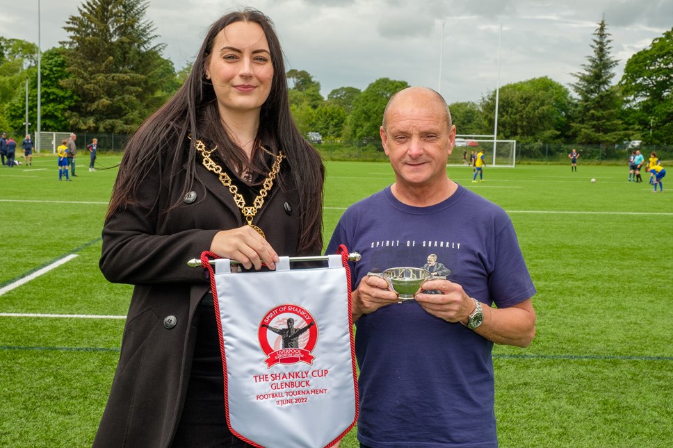 Depute Provost Leitch with Stephen Monaghan | East Ayrshire Council News