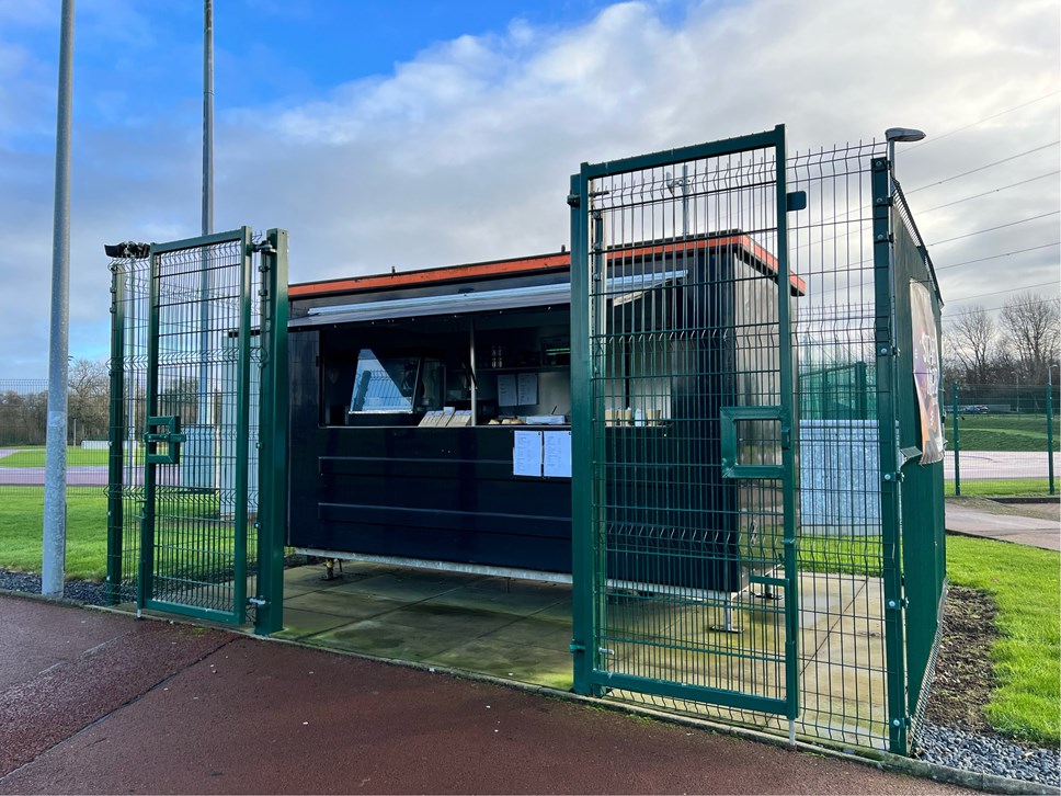 Food kiosk at the Ayrshire Athletics Arena | East Ayrshire Council News