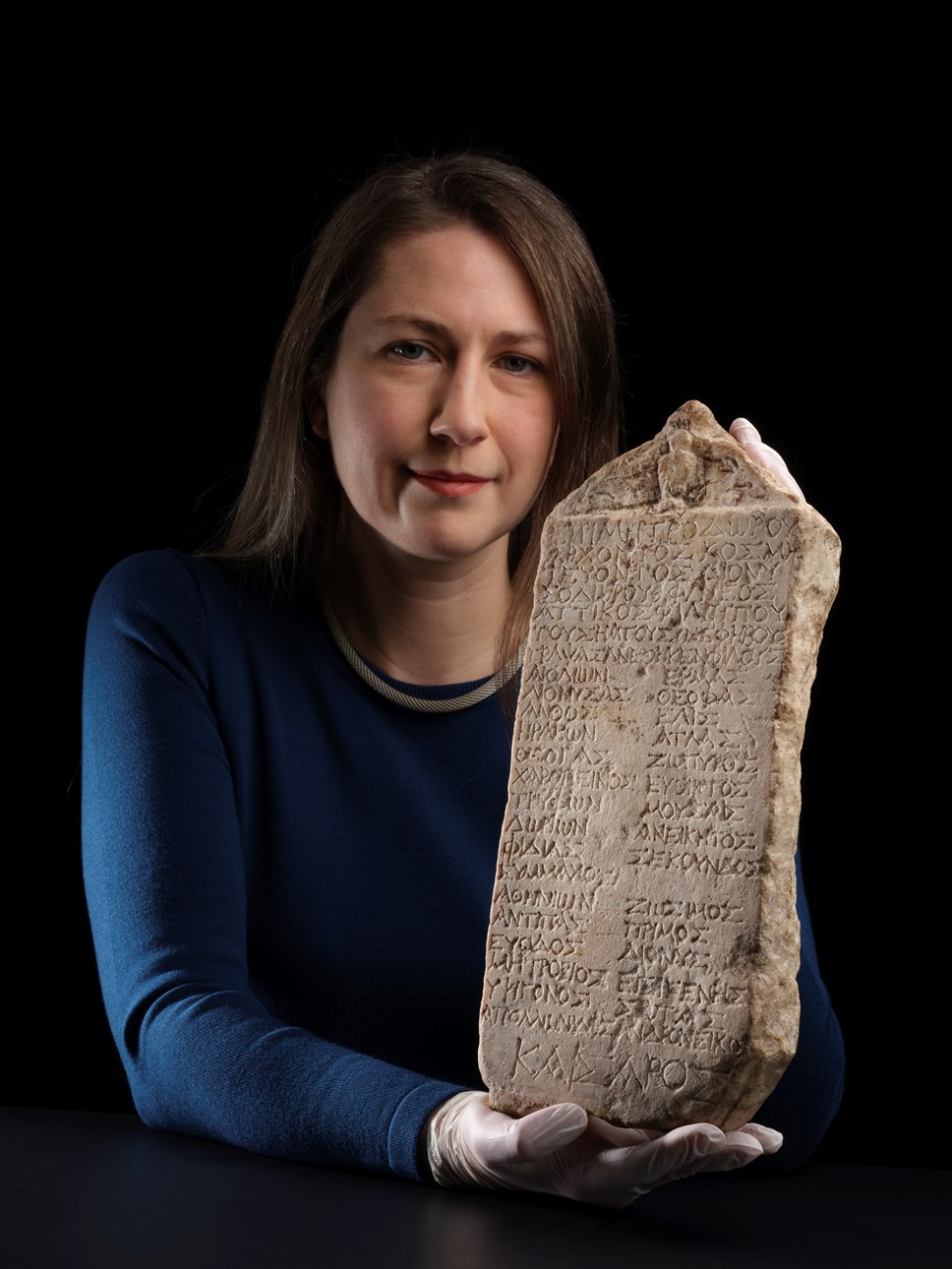 marble stele inscribed with an Athenian ephebic list. Copyright ...