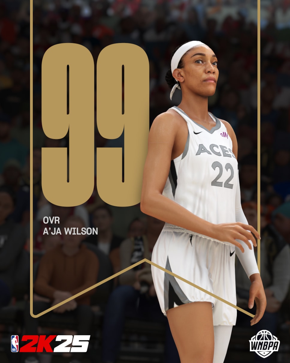 NBA 2K25 Ratings A'ja Wilson | 2K Newsroom
