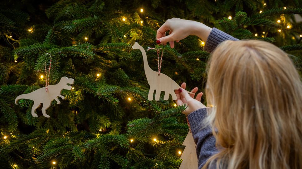 Decorating the Christmas tree at the National Museum of Scotland, image ...