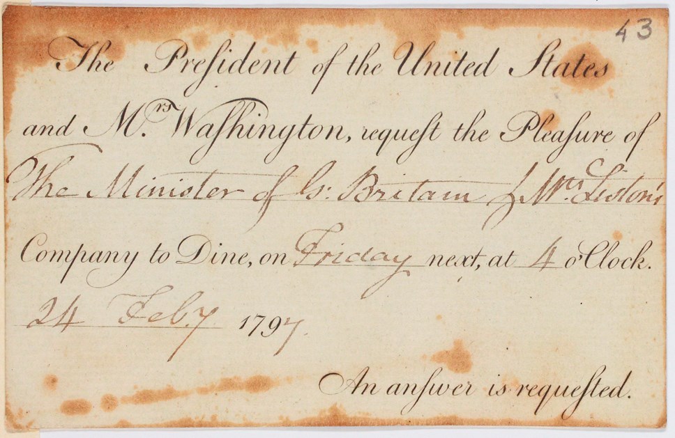 Invitation from the President of the United States | National Library ...