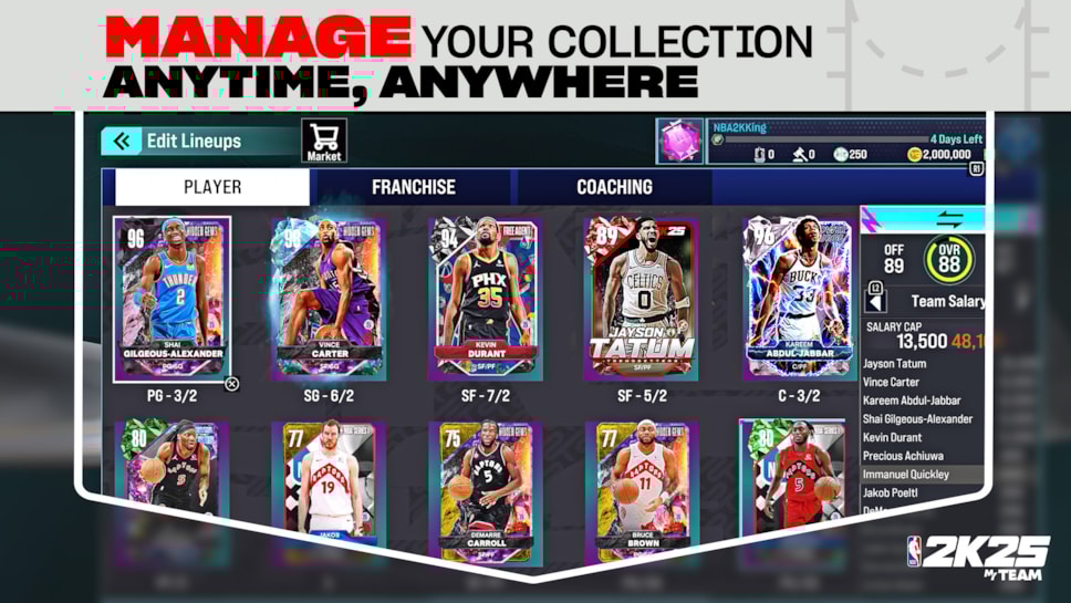 NBA 2K25 MyTEAM Lineups | 2K Newsroom