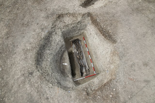 Roman burial in lead coffin horizontal July 2020