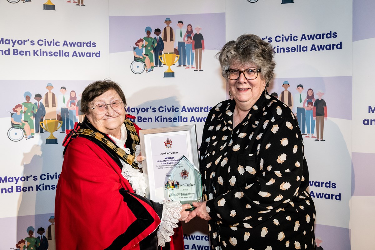 Mayor's Civic Awards - Janice Tucker | Islington Council News Mayor's Civic Awards - Janice Tucker | Islington Council News