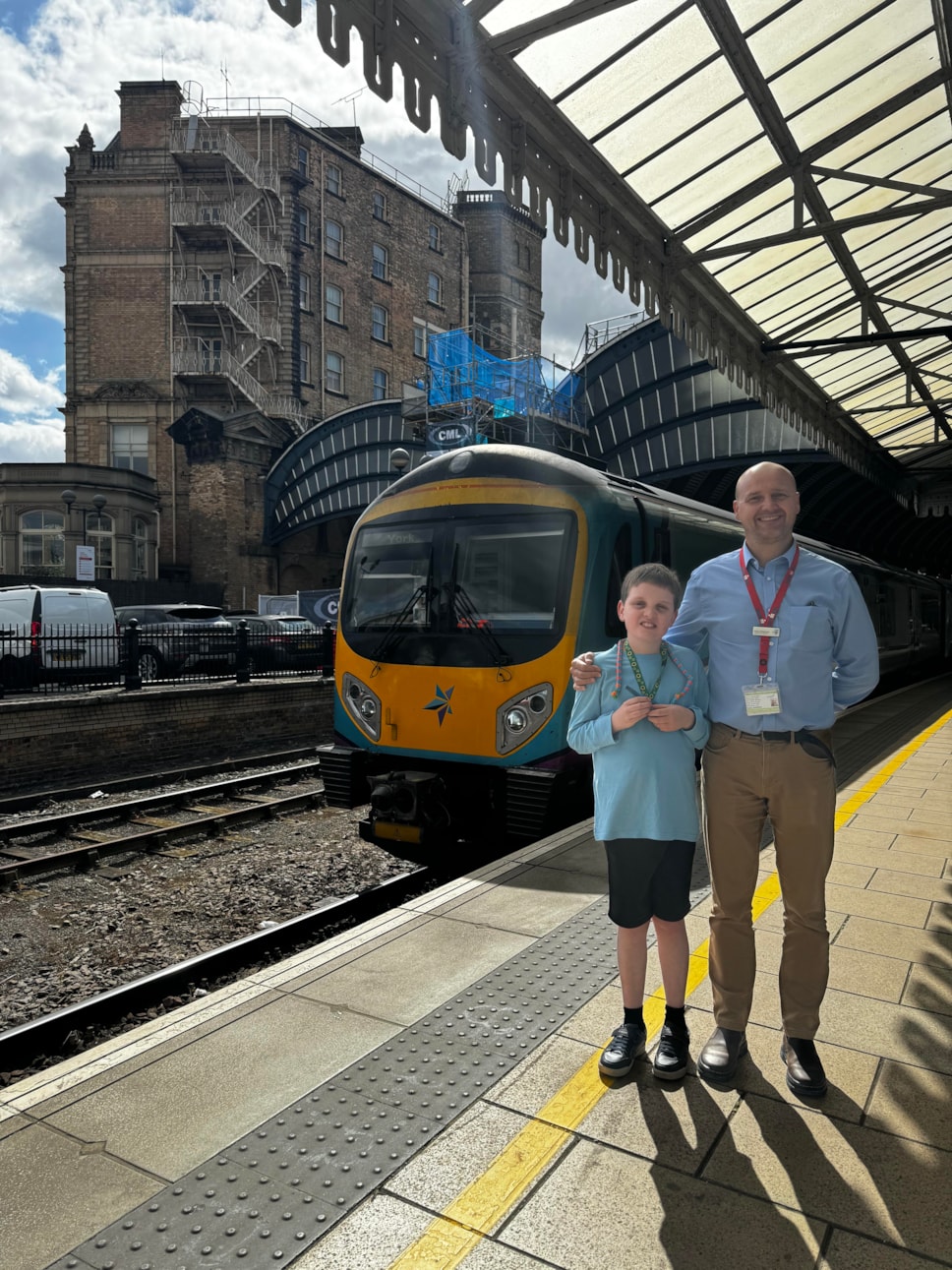 Nathaniel Briggs and Lead Driver Manager Steve Whitehead | TransPennine ...