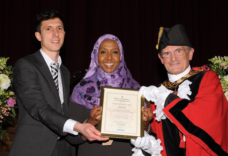 Sadia Ali - winner of the Mayor's Civic Awards 2019 | Islington Council ...