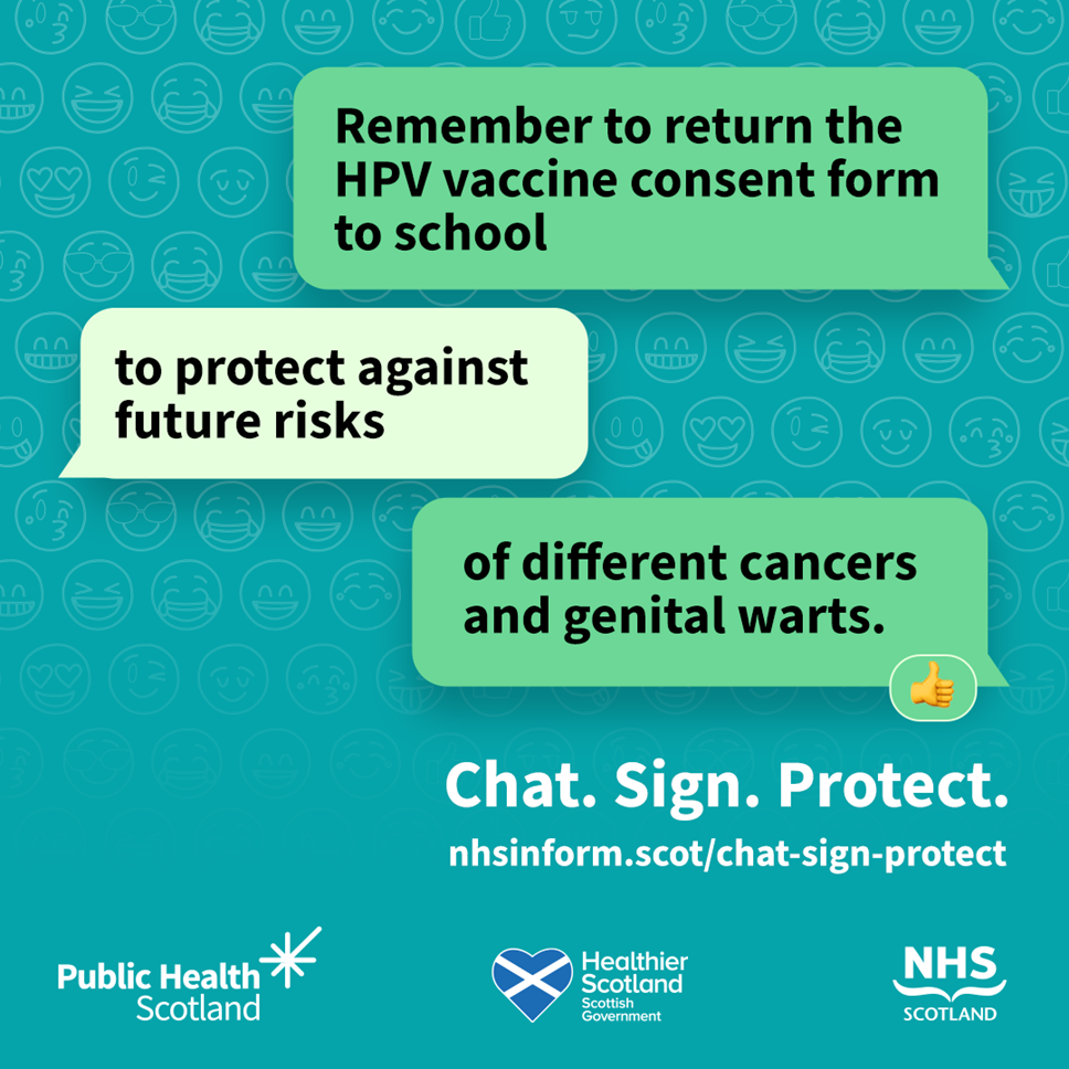 HPV Consent Form Return Static | Public Health Scotland News