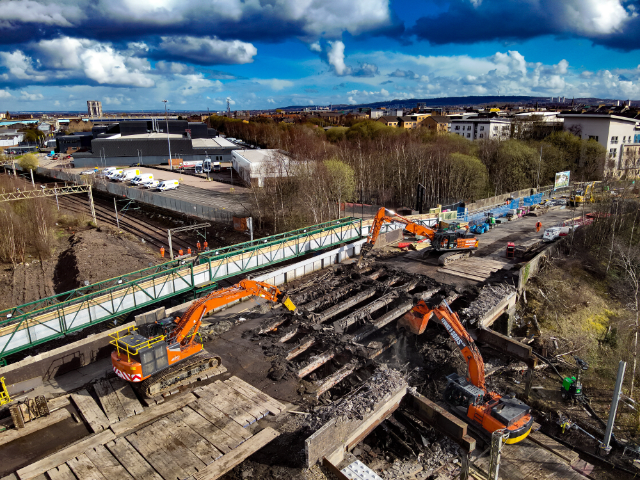Shields Road bridge demolition - Easter 2024