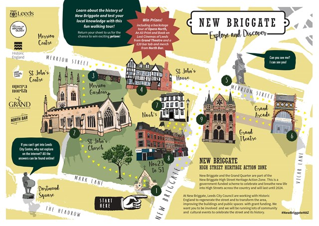 New Briggate - Explore and Discover map