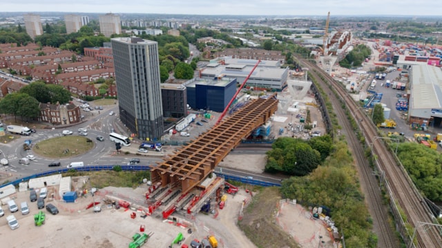 HS2 Lawley Middleway viaduct move completed 2