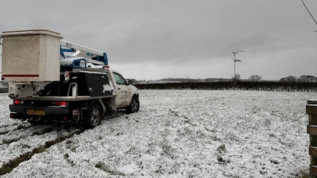 Engineers battle Storm Bert to restore power