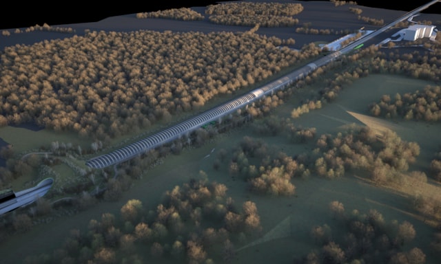 Visualisation showing the Bat Protection Structure including the ...