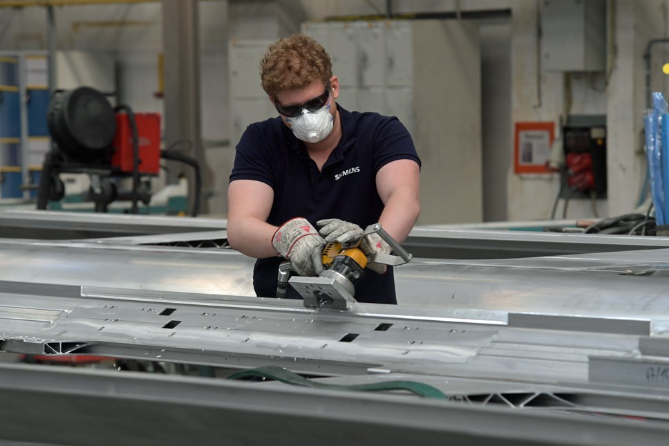 Assembling train body shells | Rail Delivery Group News
