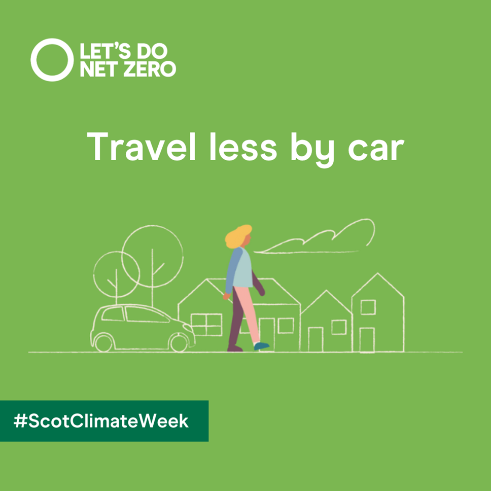 Social Asset - Travel less by car - 1080x1080 - Climate Week | Scottish ...