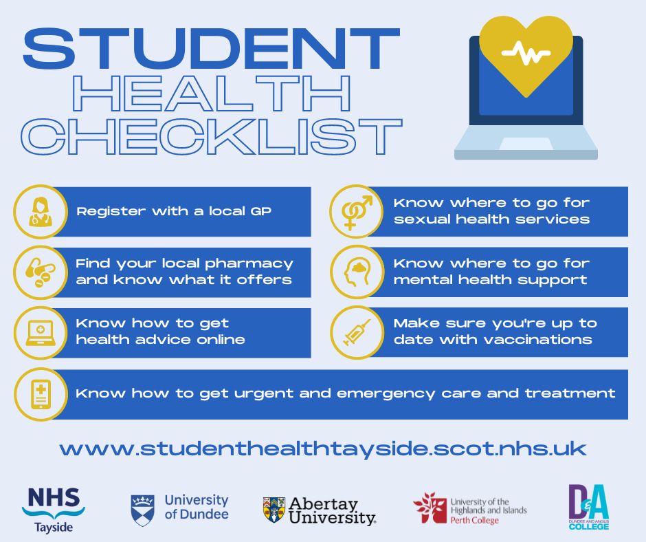 NHS Tayside - Checklist - Student Health | Scottish Government ...