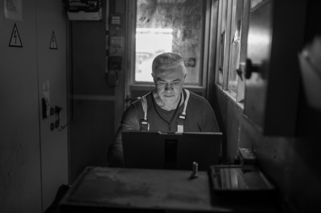 Glenn Race, PLC Technician, works alongside the pilot to keep the TBM ...