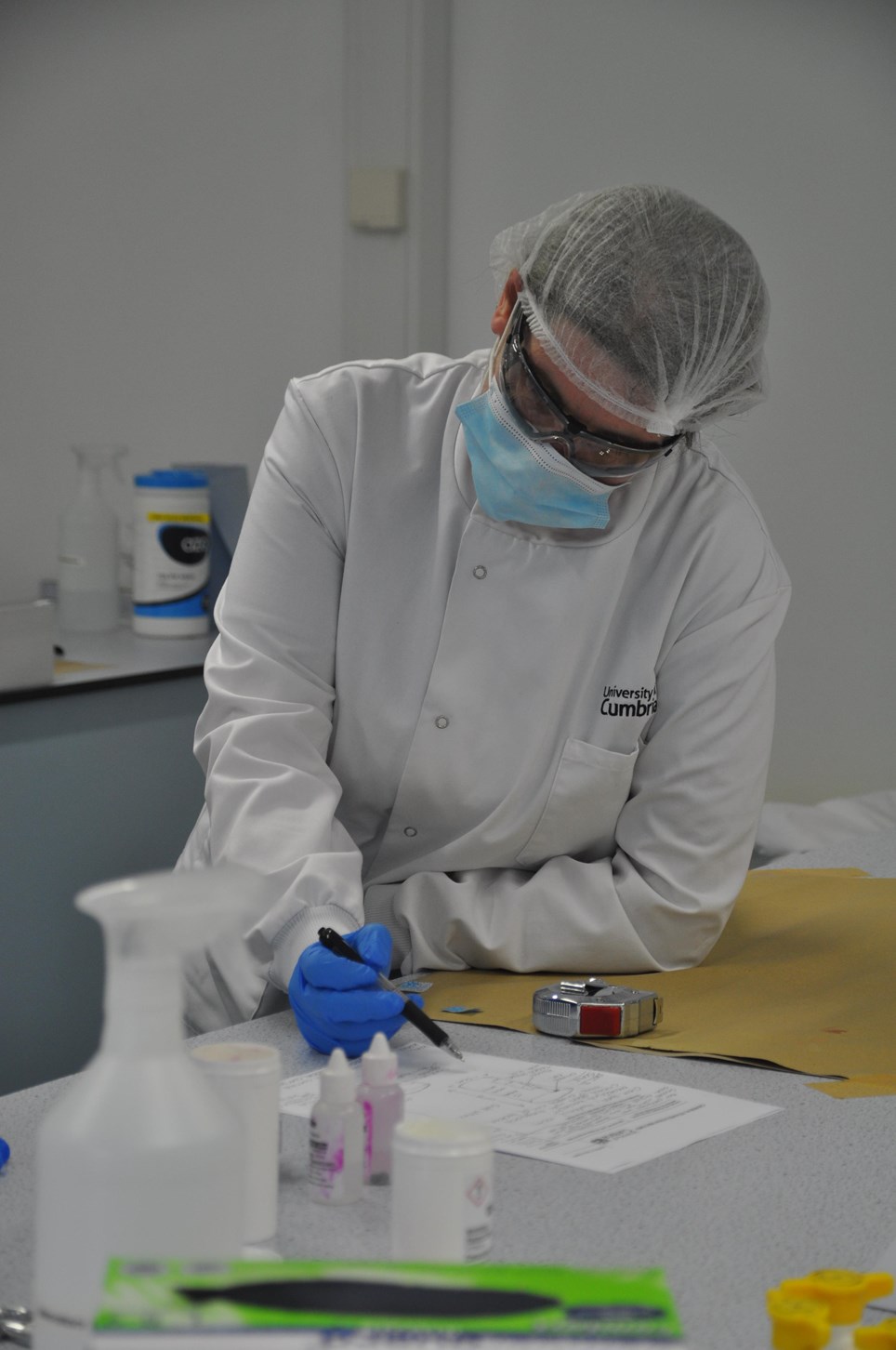 Student crime scene investigator surveys the evidence | University of ...