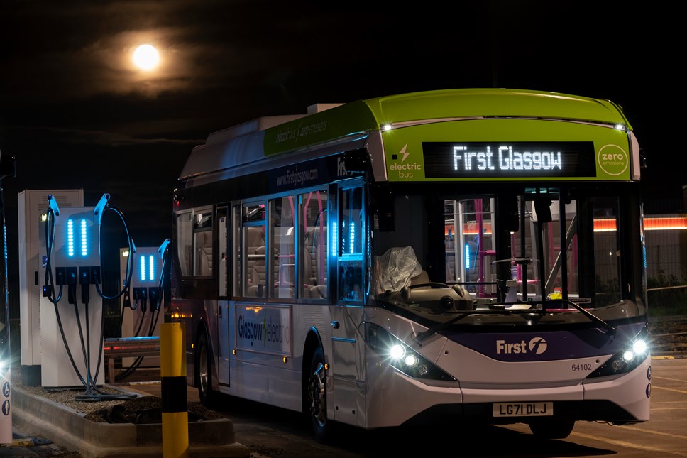 First Glasgow - Caledonia Depot EV Charging Hub | First Bus UK News