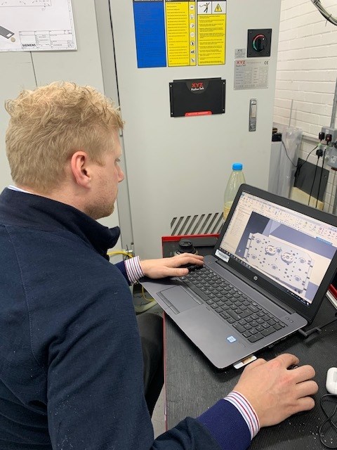 Siemens engineer in Congleton working on NX CAM on the diaphragm jigs ...