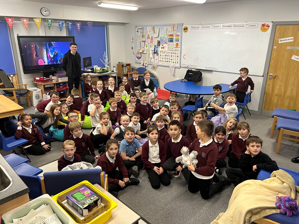 Buckie thistle midfielder Marcus Goodall in group shot with Buckie's P1 ...