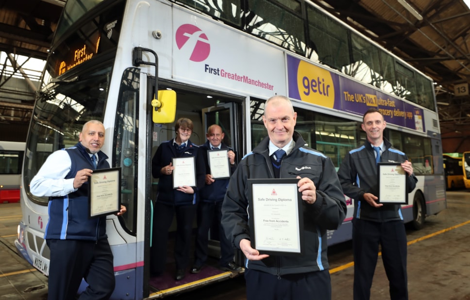 Glen Ramsbottom (centre) with (rear from left) Idris Mohammed, Louise ...